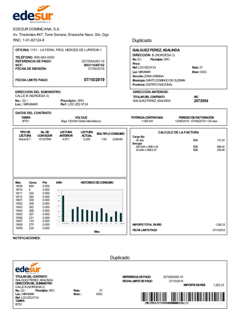 Factura Edesur | PDF | Cantidades fisicas | Electromagnetismo