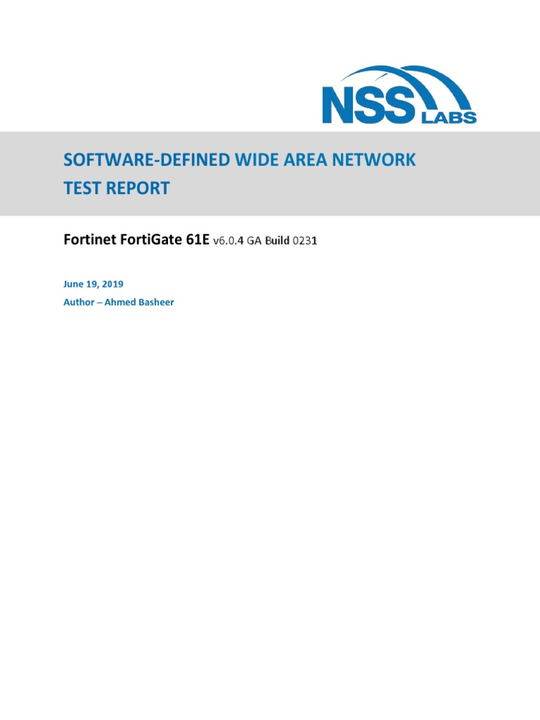 Ar 2019 Nss Labs SD Wan Test Report | PDF | Voice Over Ip | Quality Of ...