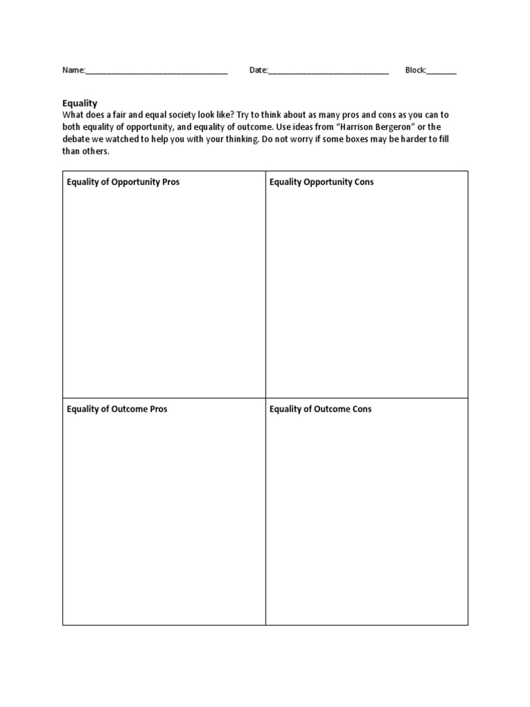 Equality Chart | PDF