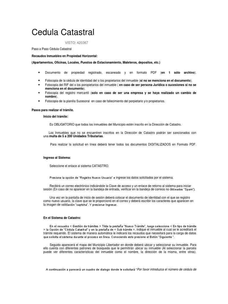 Cedula Catastral 150419 | PDF | Informática | Software