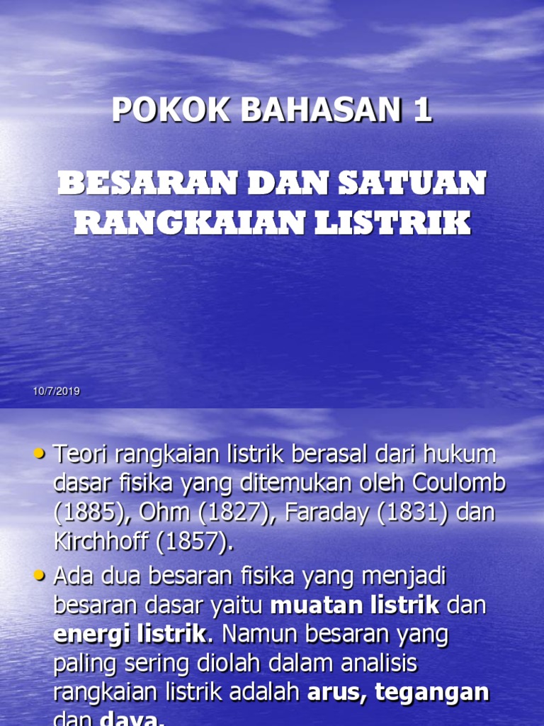 I. Besaran Dan Satuan Rangkaian Listrik | PDF | Sains & Matematika