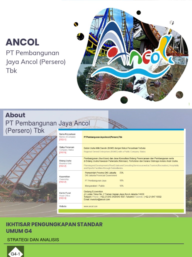 Ancol: PT Pembangunan Jaya Ancol (Persero) TBK | PDF | Color | Blue