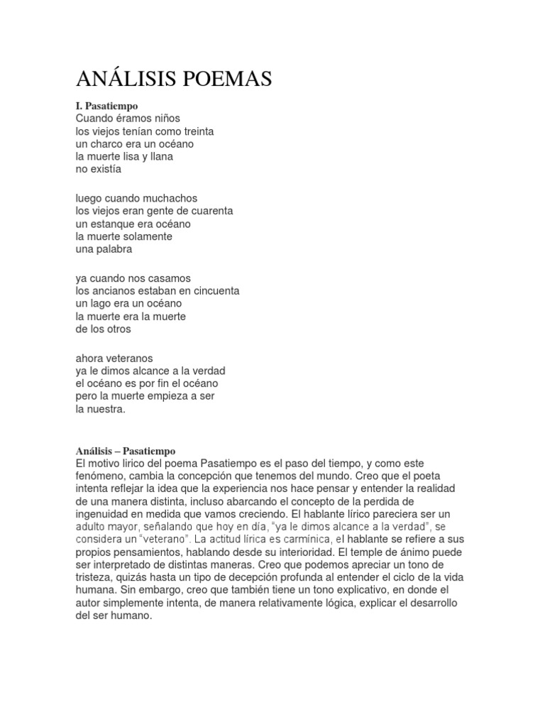 Análisis Poemas | PDF | Rima | Amor