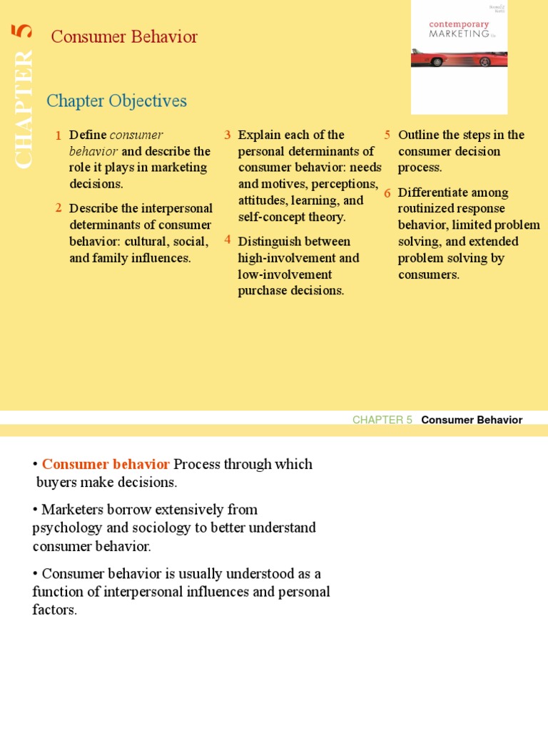 Consumer Behavior: Chapter Objectives | PDF | Consumer Behaviour ...