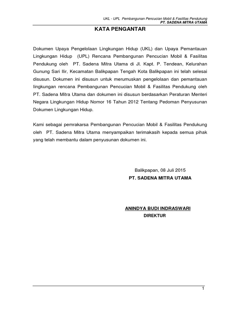 Dokumen Ukl Upl | PDF