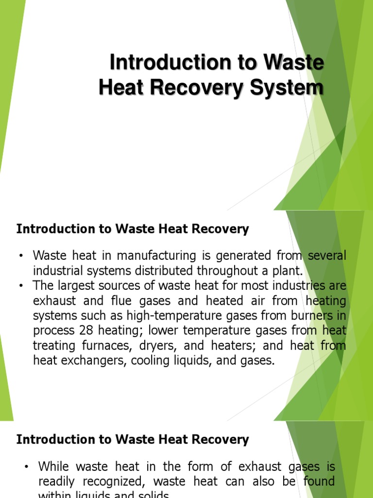 Overview of Waste Heat Recovery Systems | PDF