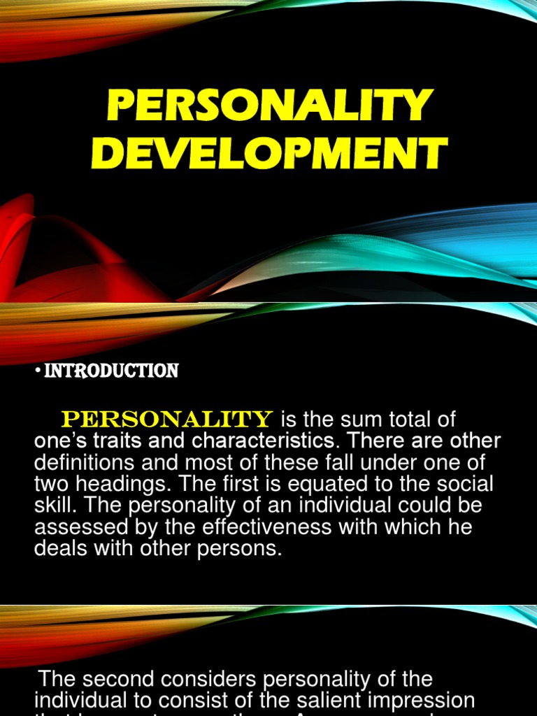 Personality Development | Download Free PDF | Id | Psychological Theories