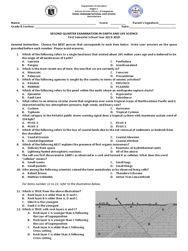 Grade 11 Earth Science 2nd Quarter Exam | PDF | Tropical Cyclones ...