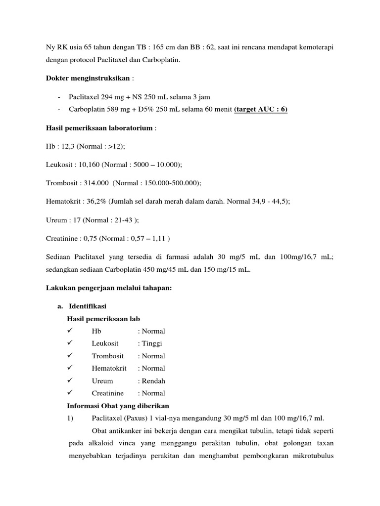 Perhitungan Dosis Kemoterapi | PDF
