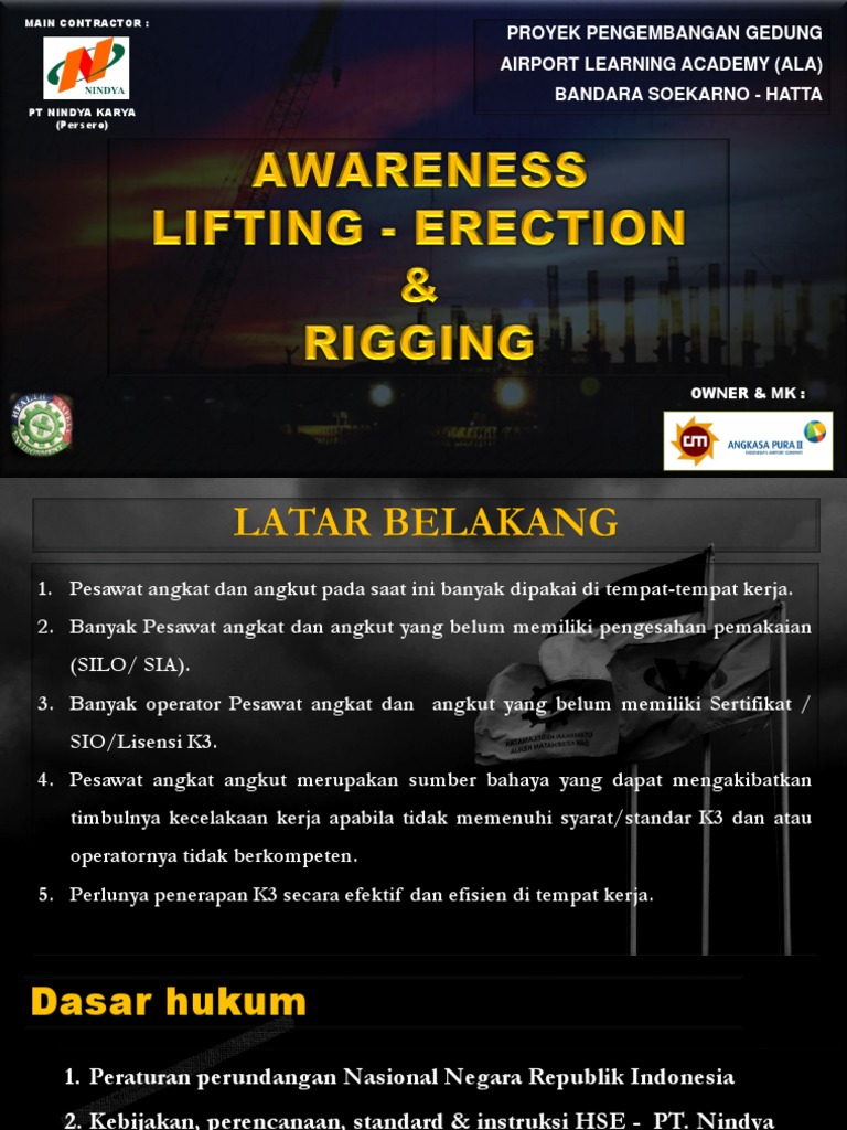 Materi Awareness Lifting-Erection & Rigging | PDF