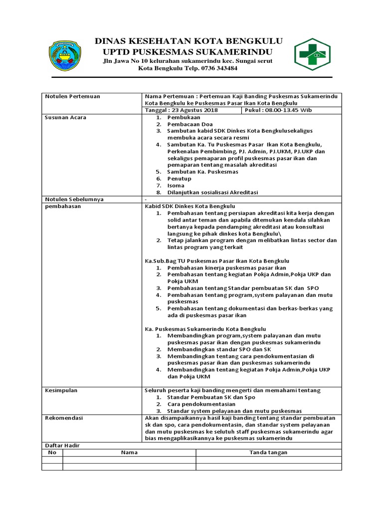 Notulen Kaji Banding | PDF