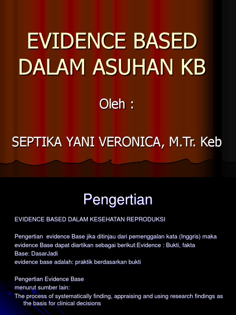 Evidence Based KB | PDF | Pengembangan Diri | Sains & Matematika