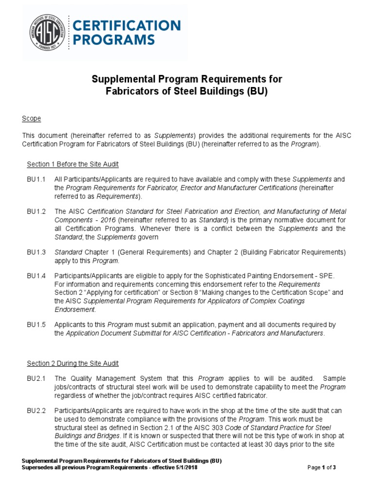 Aisc | PDF | Calibration | Professional Certification