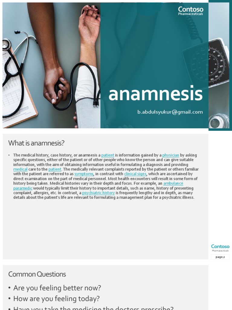 Anamnes Is | Medicine | Health Care