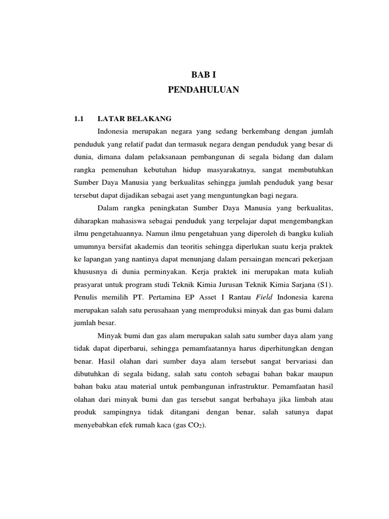 Magang di Pertamina EP Rantau Field | PDF