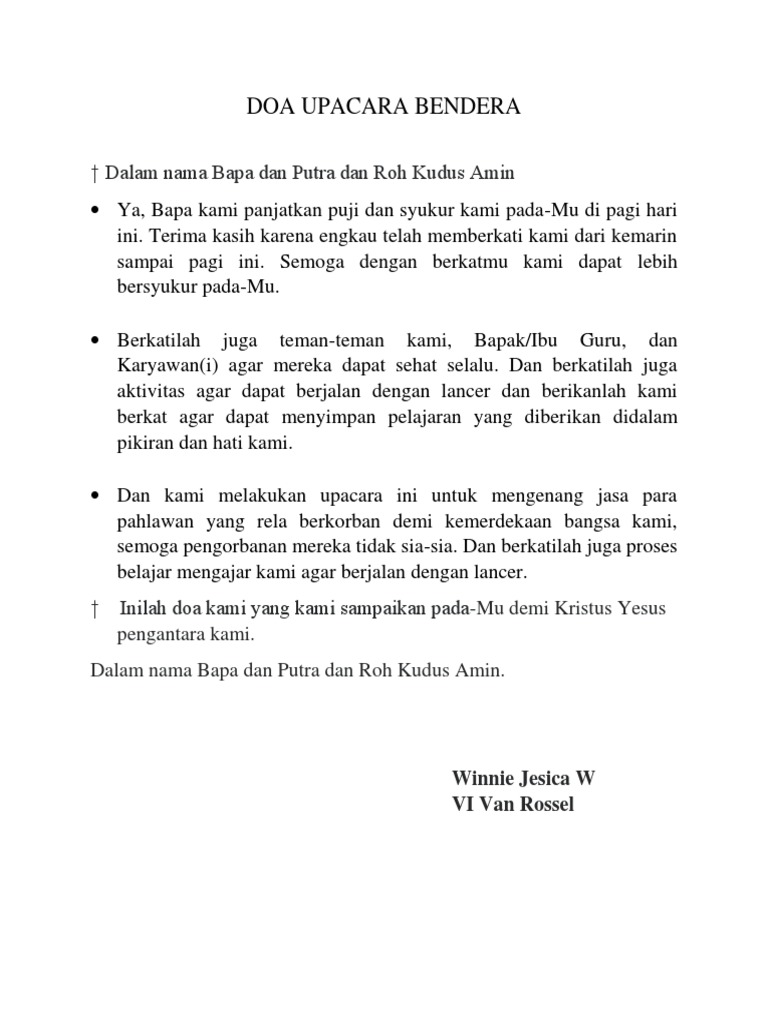 Doa Upacara Bendera | PDF