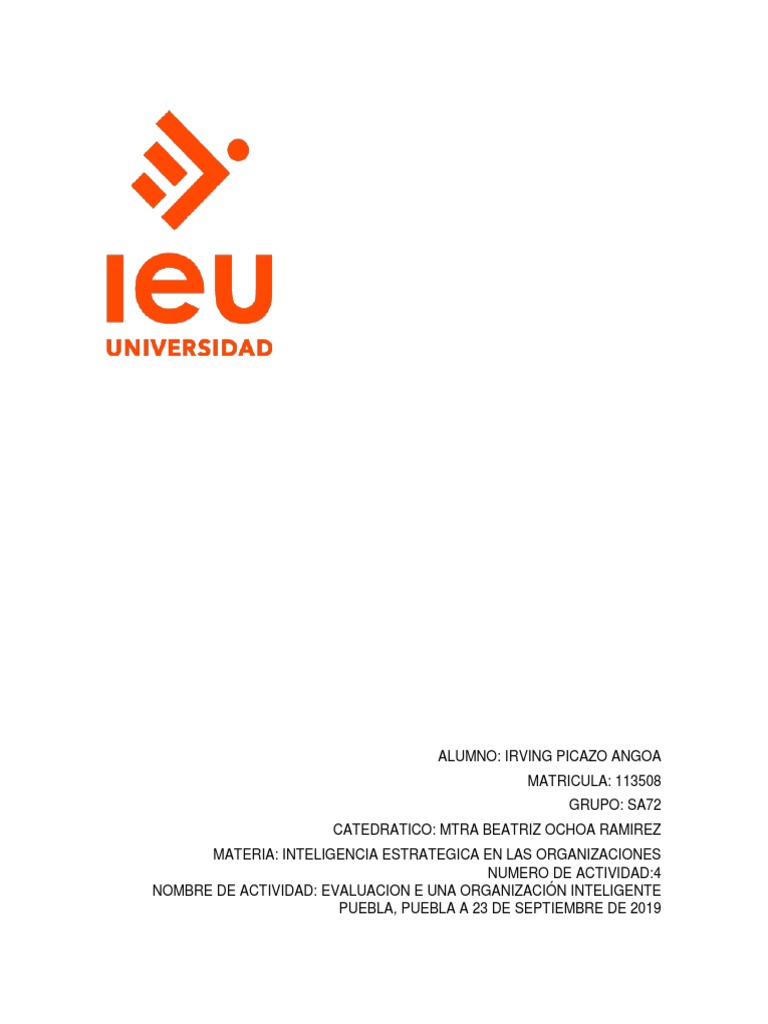 Actividad 4, Ieu, Sept | PDF | Aprendizaje | Calidad (comercial)