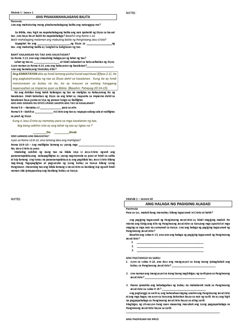 Discipleship Tagalog 1st Page | PDF