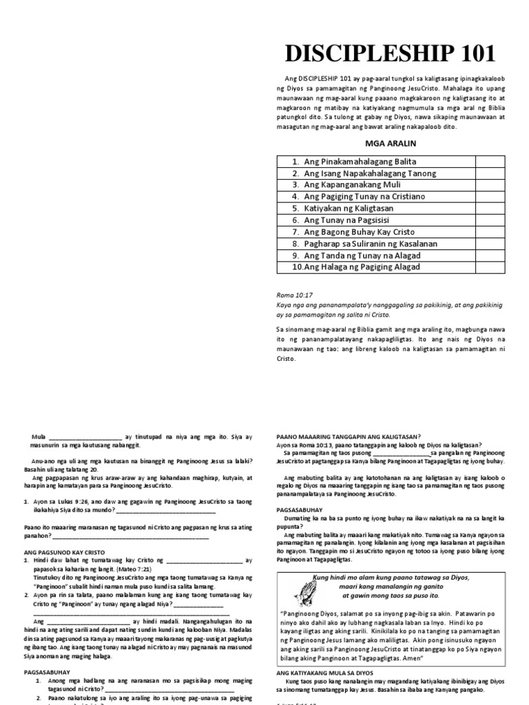 Discipleship Tagalog 2nd Page | PDF