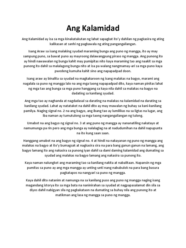 Ang Kalamidad | PDF