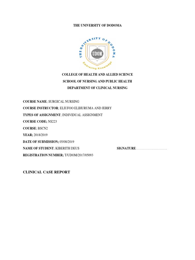 Surgical Cover Page | PDF