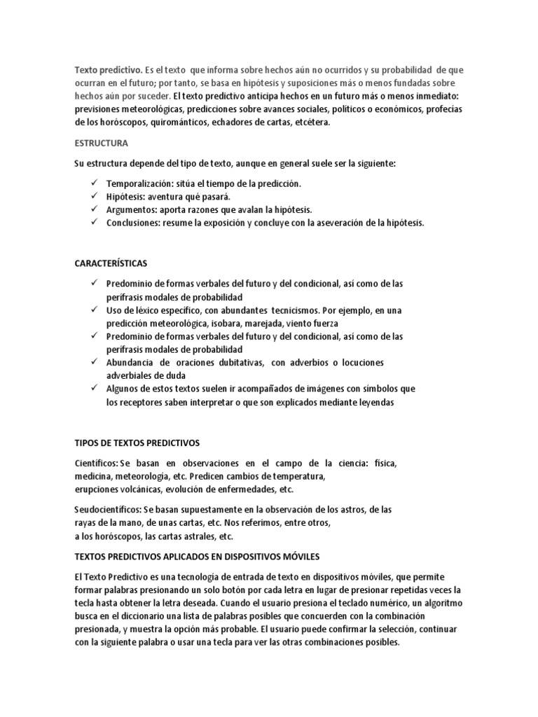 Texto Predictivo | PDF | Meteorología | Predicción