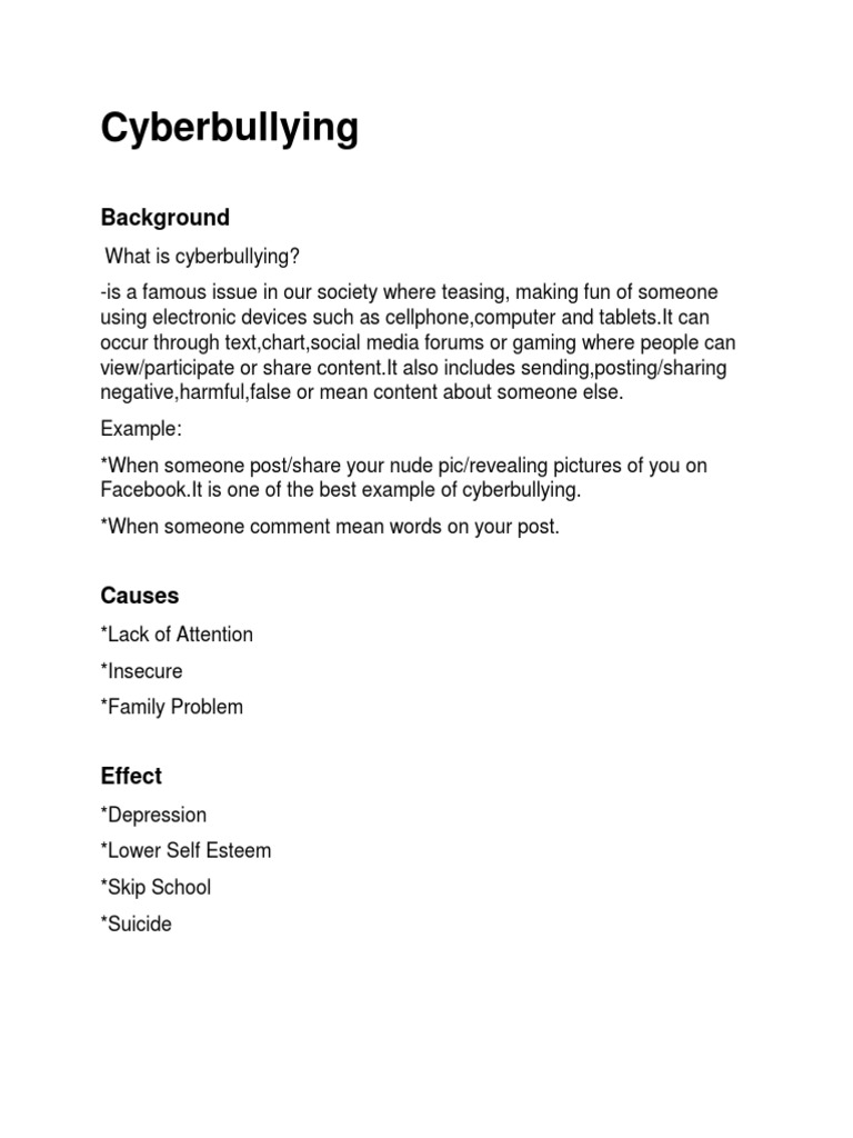 Cyberbullying | PDF