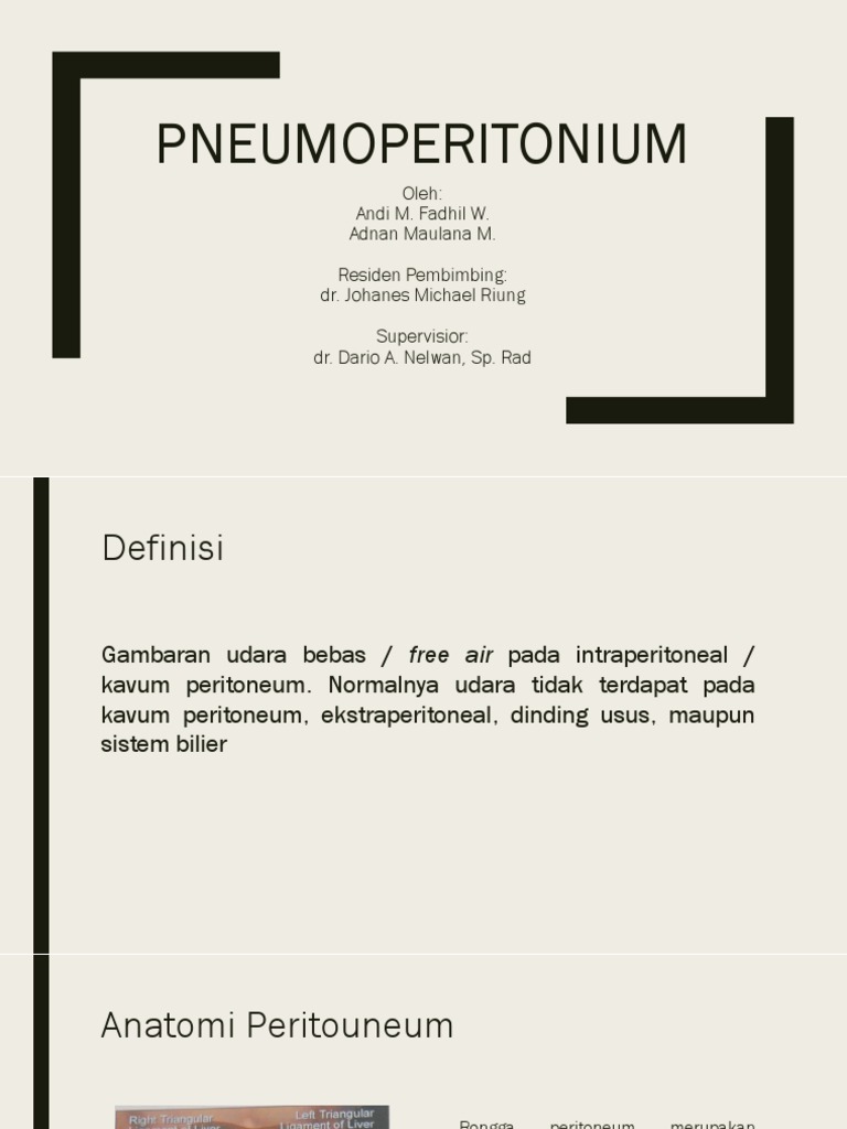 Tanda Radiologi Pneumoperitoneum | PDF
