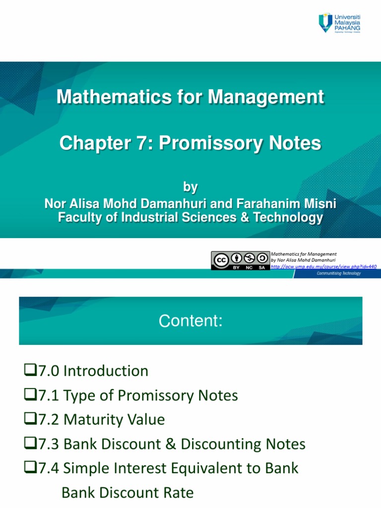 OCWchapter 7 | PDF | Promissory Note | Discounting