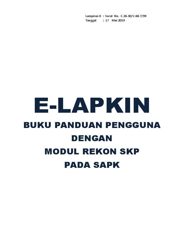 E-Lapkin (Guide Book) - Modul Baru SAPK Baru | PDF