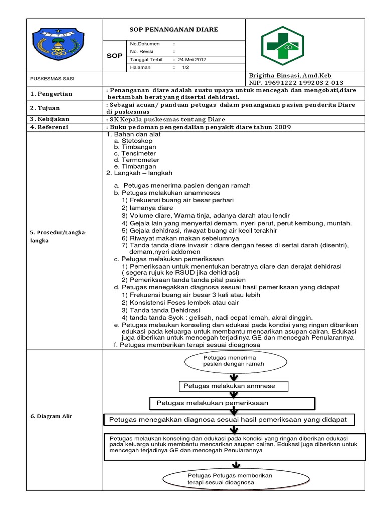 Sop Kunjungan Rumah Diare | PDF