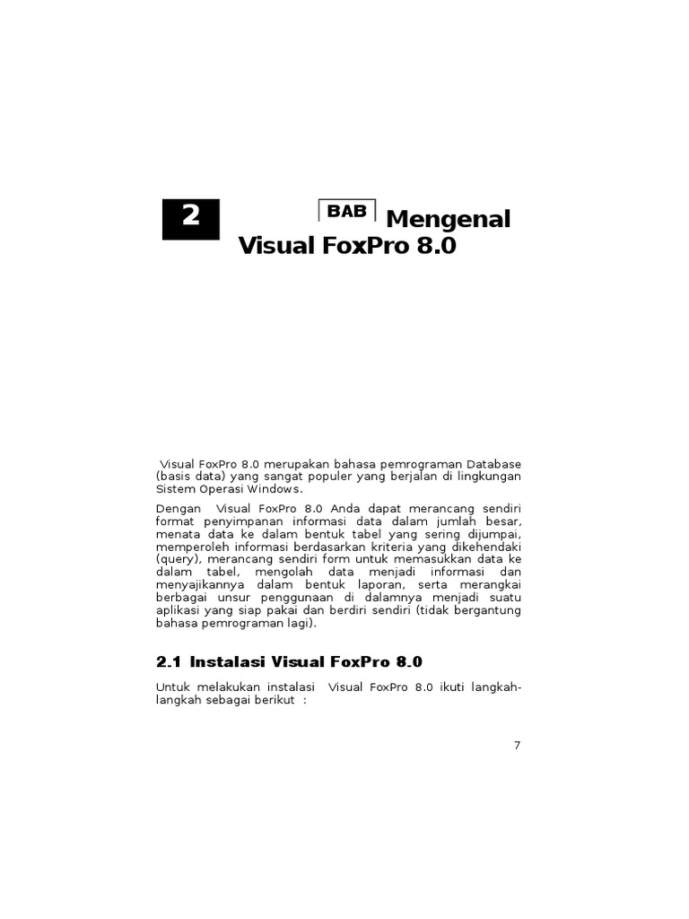 Mengenal Visual FoxPro | PDF