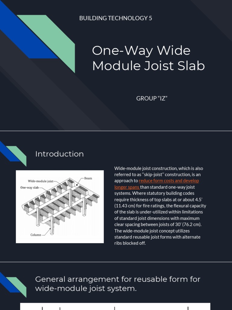 One Way Wide Module Joist Slab | PDF | Beam (Structure) | Concrete