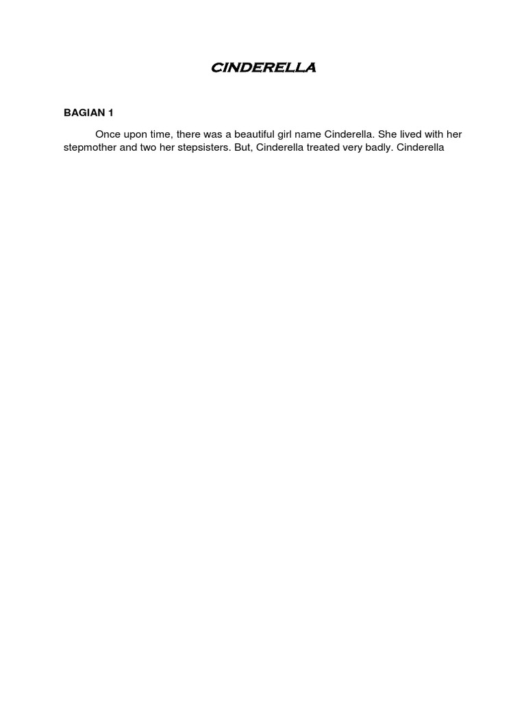 Cinderella: Bagian 1 | PDF | Cinderella