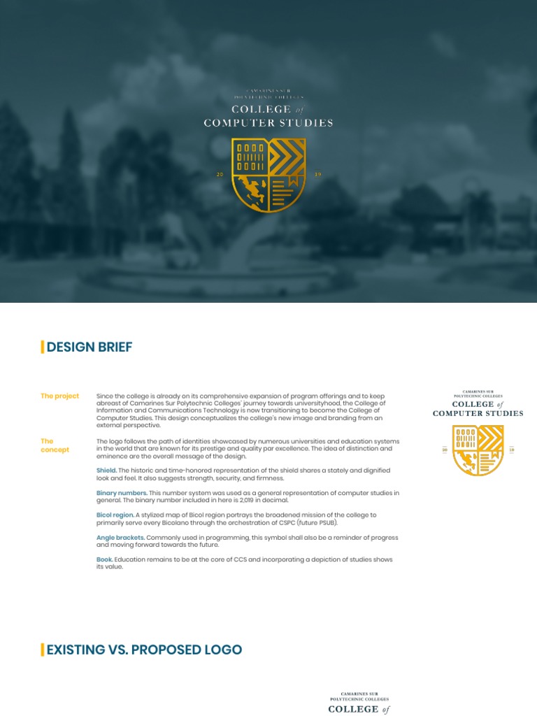 Proposed Logo - College of Computer Studies (CSPC) | PDF | Logos ...