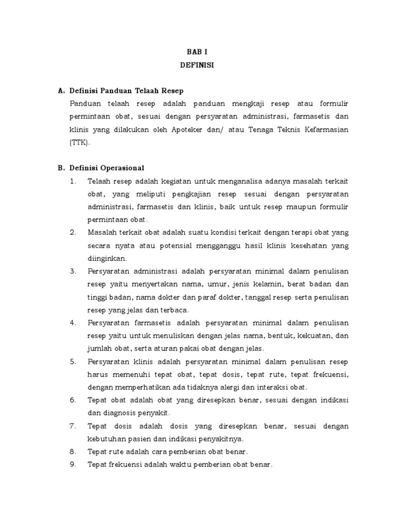 Panduan Telaah Resep Obat | PDF