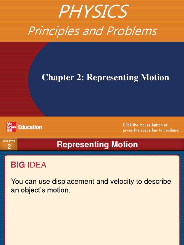 Principles and Problems: Chapter 2: Representing Motion | PDF ...