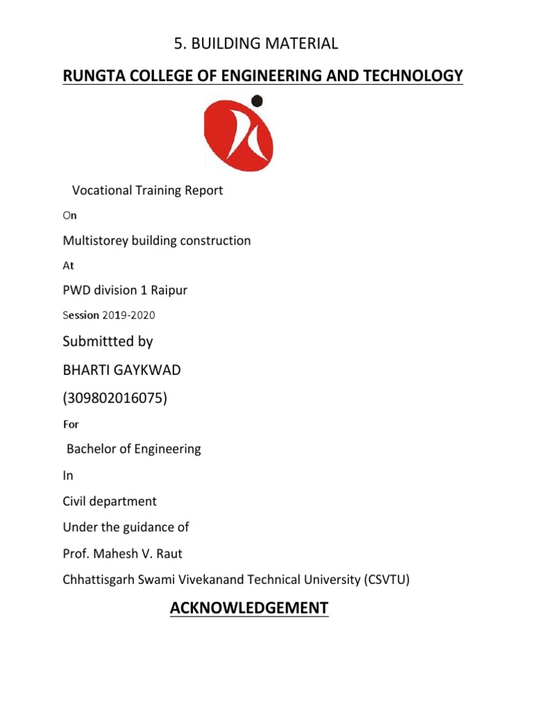 Rungta College of Engineering and Technolog | PDF | Lime (Material ...