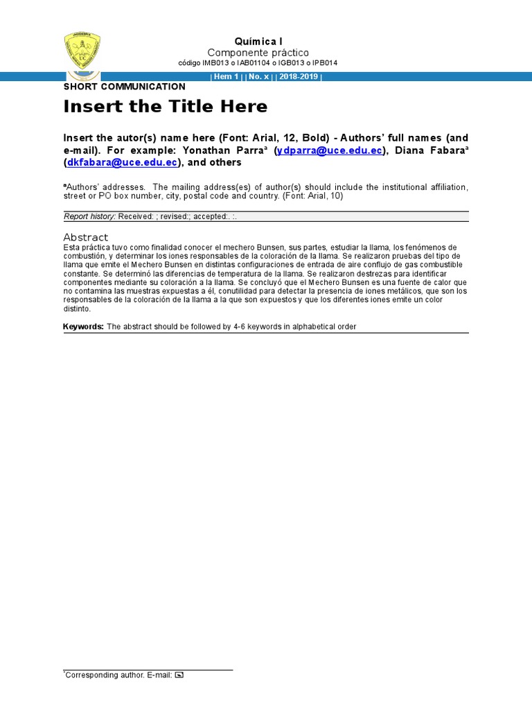 Formato de Informe Científico | PDF | Written Communication | Nature