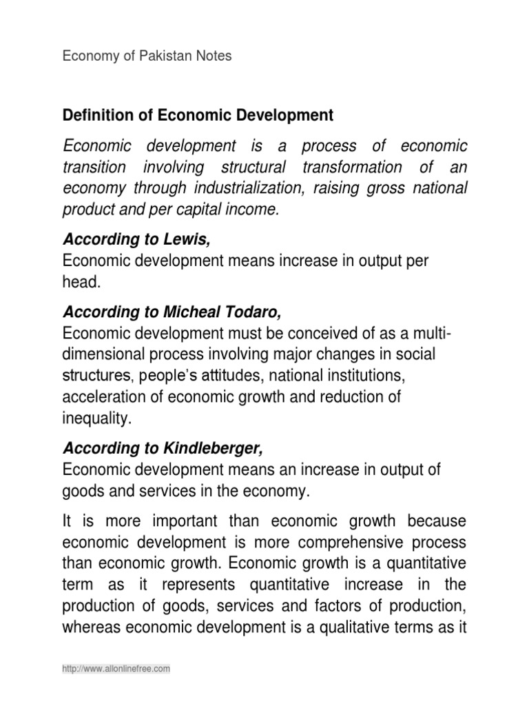 Economic Development | PDF | Agriculture | Economic Growth