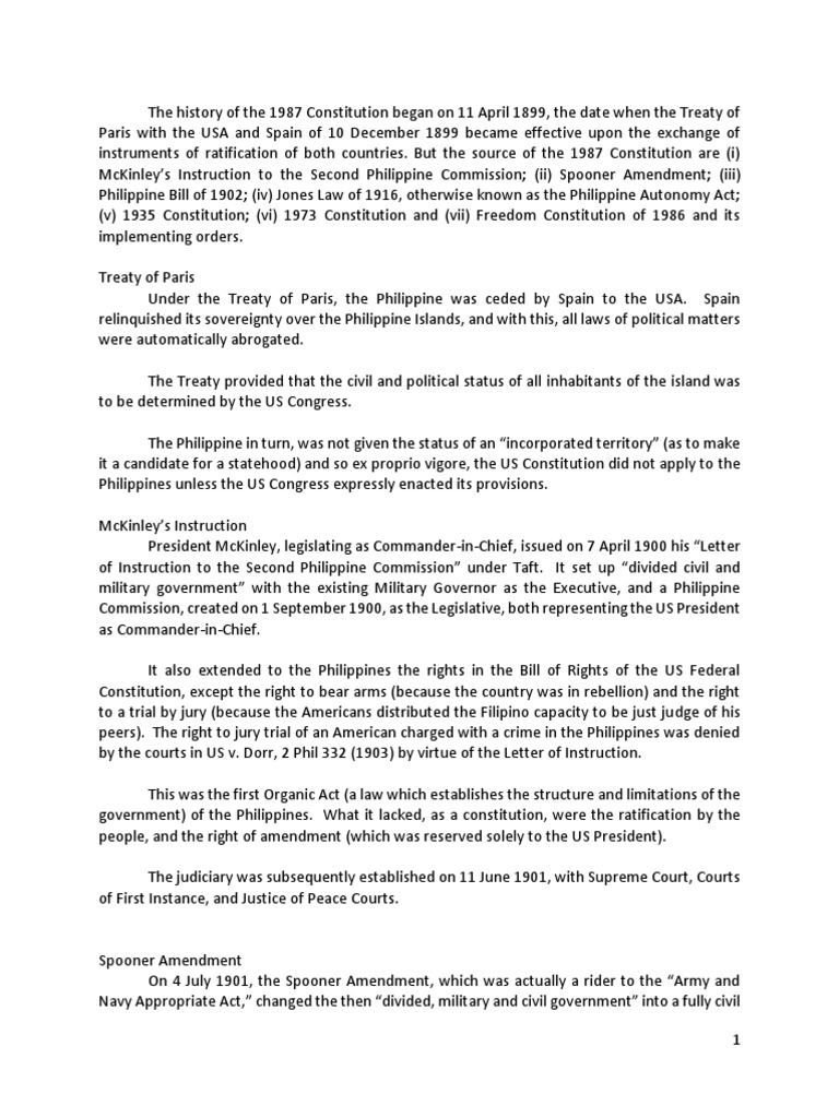 Philippine Constitutional Evolution | PDF | United States Constitution ...