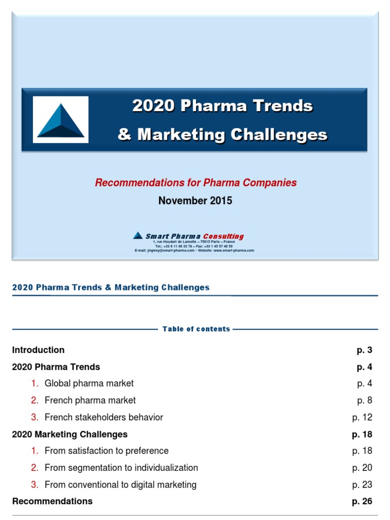 Pharma Trend 2020 | PDF | Pharmaceutical Industry | Health Care