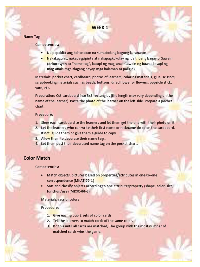 Activity Card | PDF | Taste | Shape