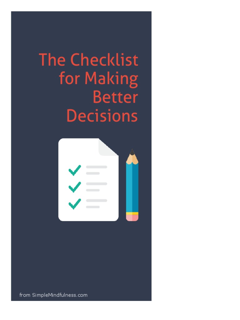 Decision-Making Checklist Guide | PDF | Feeling | Mind
