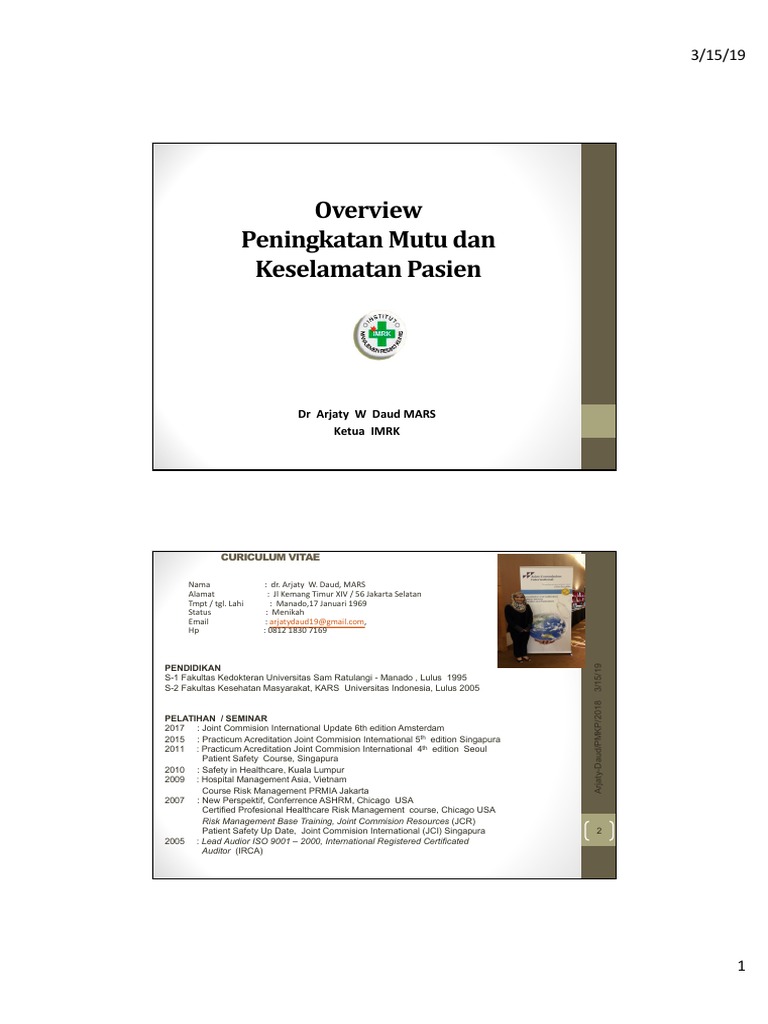 Overview PMKP Arjaty 2019 | PDF