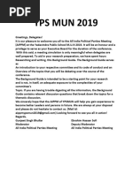 Basics of An Model United Competition, Aippm, All India Political ...