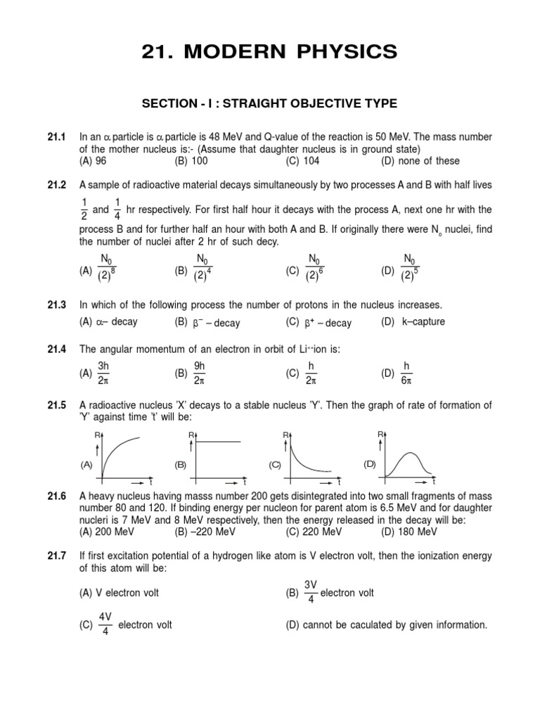 Top Questions | Download Free PDF | Radioactive Decay | Electronvolt