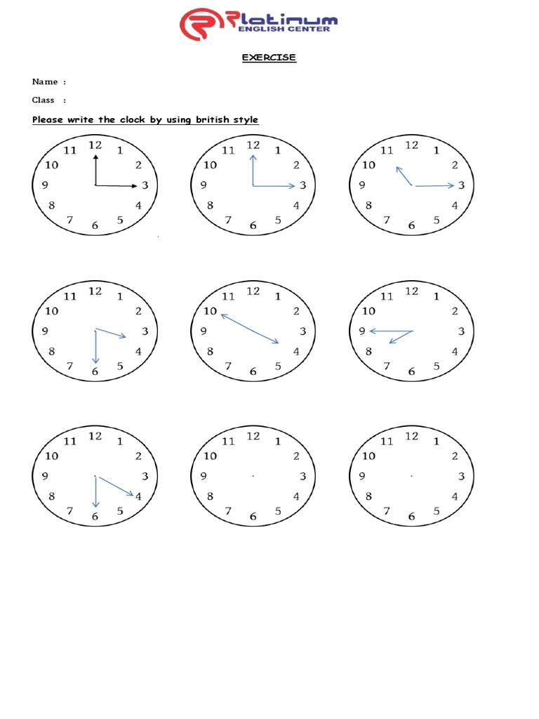 Exercise Kelas 3 Jam | PDF | Home & Garden