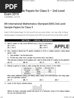 Ignited Mind Lab Sample Question Paper | PDF | Area | Numbers