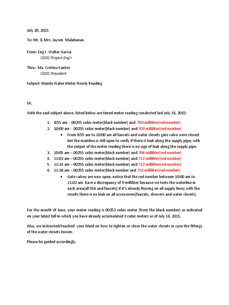 Celine Letter Manila Water | PDF
